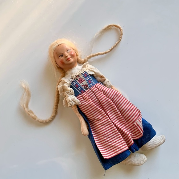 Baitz | Toys | Vintage Austrian Baitz Blushing Girl Doll With Long ...